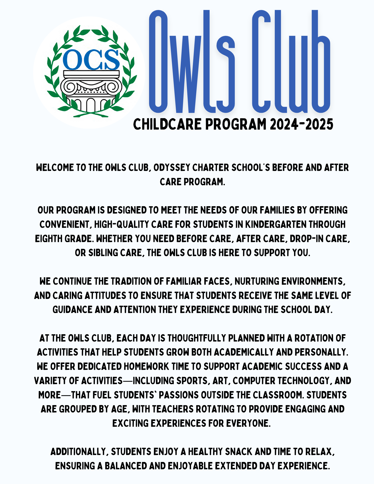 Owls Club Childcare - Odyssey Charter School